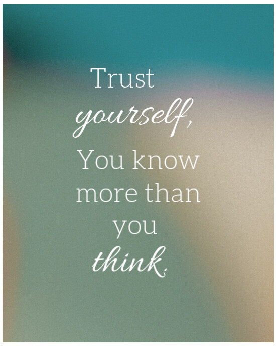 Grey Modern & Minimal Trust Yourself Instagram Portrait Template ...