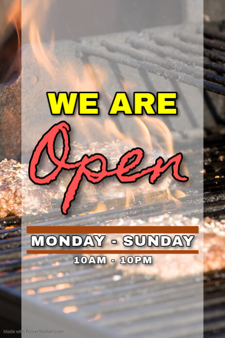 Grey Modern & Minimal We Are Open Poster Template | PosterMyWall