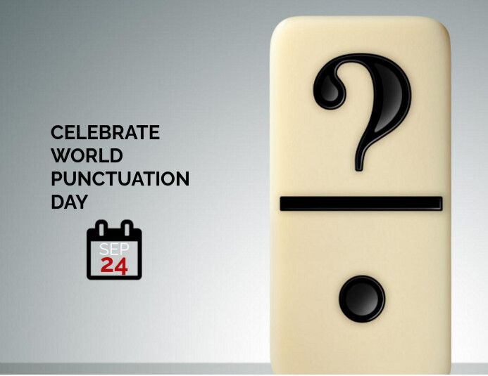Grey Modern & Minimal World Punctuation Day Flyer (us Letter) Template ...