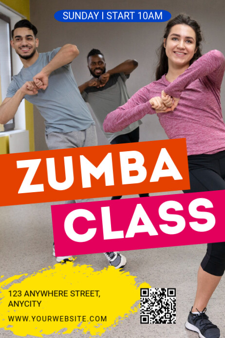 Copy of Grey Modern & Minimal Zumba Classes Poster | PosterMyWall
