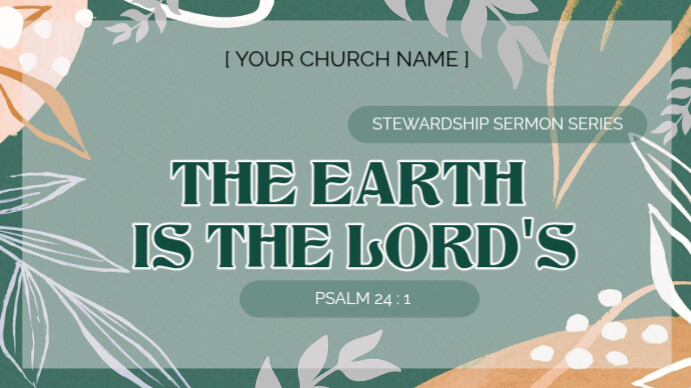 Grey Modern & Minimal Church Sermon Digital Display (16:9) Template ...