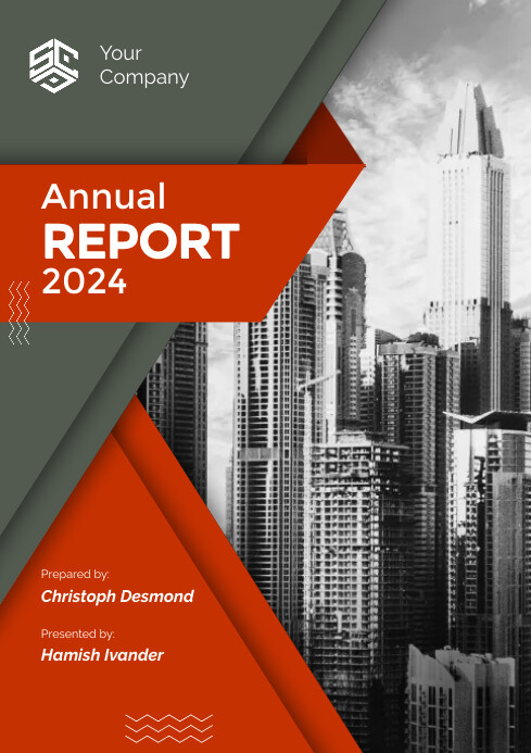 Grey Modern Company Annual Report Template | PosterMyWall