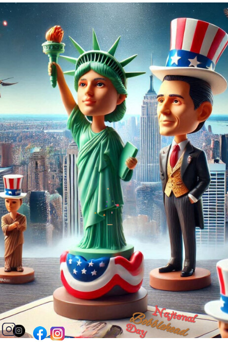 Plantilla de Grey National Bobblehead Day Template Poster | PosterMyWall
