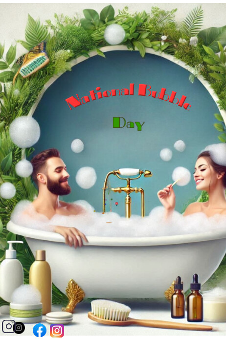 Plantilla de Grey National Bubble Day Template Poster | PosterMyWall