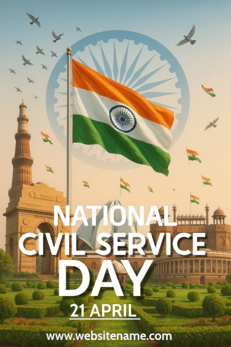 Plantilla de National Civil Service Day | PosterMyWall