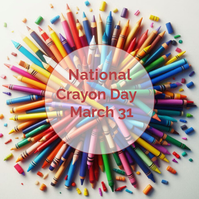 Grey National Crayon Day Instagram Post Template | PosterMyWall