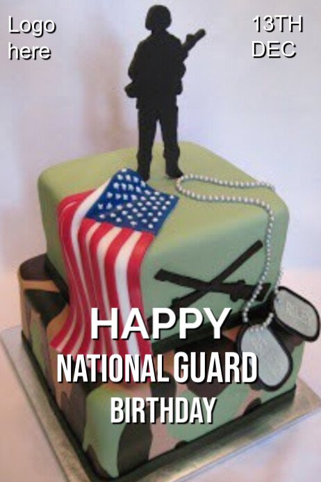 Modèle Grey National Guard Birthday Flyer Poster | PosterMyWall