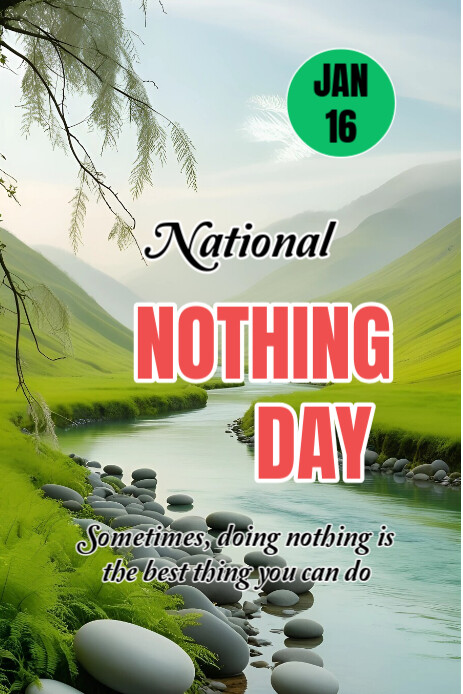 Plantilla de Grey National Nothing Day Pinterest Graphic | PosterMyWall