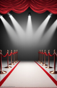 Red carpet stage spotlight Template | PosterMyWall