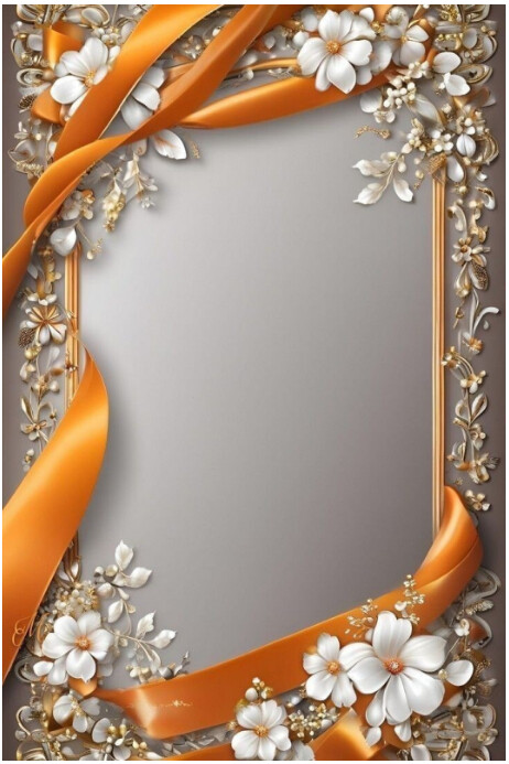 Grey Ornate And Elegant Frame Design With A Luxurious Gray Background ...