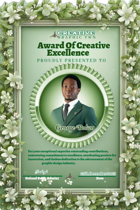 Plantilla de Grey Pastel Award Of Creative Excellence Achievement ...