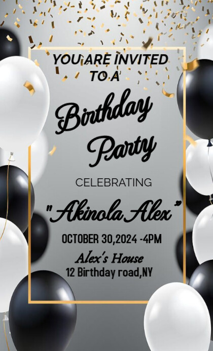 Formal Birthday Party Invitation Template Amazon.com : Luixd 2025