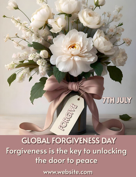 Grey Pastel Global Forgiveness Day Flyer (us Templat | PosterMyWall