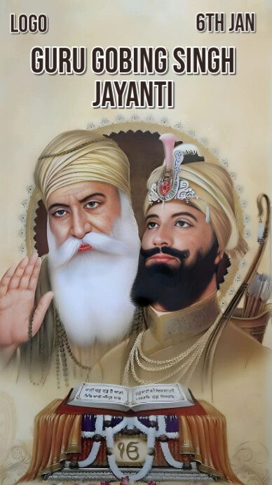 Modello Grey Pastel Guru Gobind Singh Jayanti Instagram Story ...