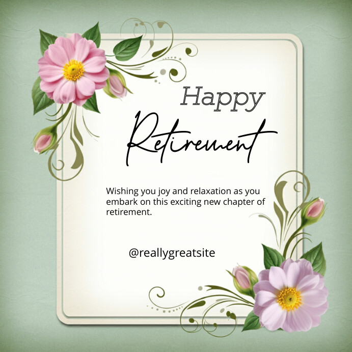 Modèle Grey Pastel Happy Retirement Instagram Post | PosterMyWall