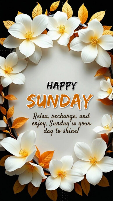 Grey Pastel Happy Sunday Whatsapp Status Template | PosterMyWall