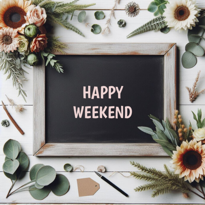 Copy of Grey Pastel Happy Weekend Instagram Post | PosterMyWall