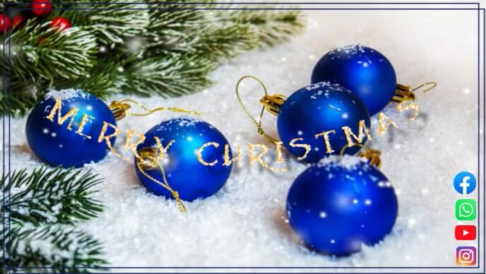 Grey Pastel Merry Christmas Youtube Thumbnail Template | PosterMyWall