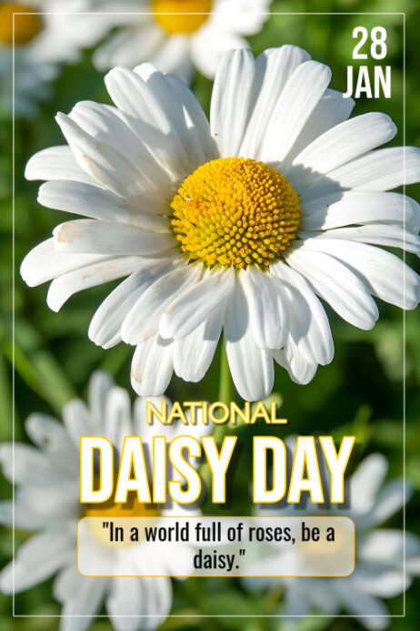 Grey Pastel National Daisy Day Poster Template | PosterMyWall