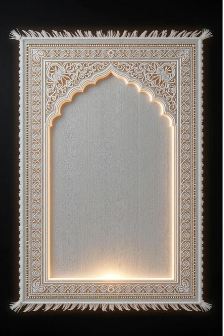 Modèle Grey Pastel Prayer Mat Template For Ramadan Poster | PosterMyWall