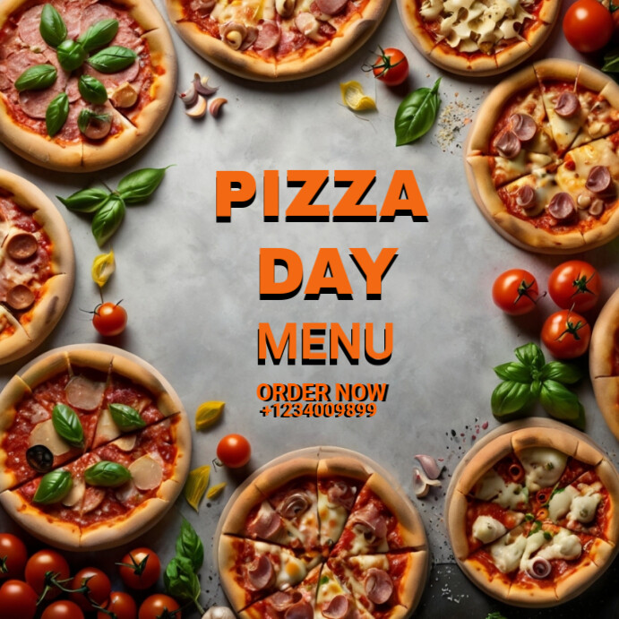 Copy of Grey Pizza Instagram Post | PosterMyWall