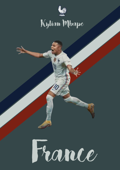 Plantilla de grey player soccer poster | PosterMyWall