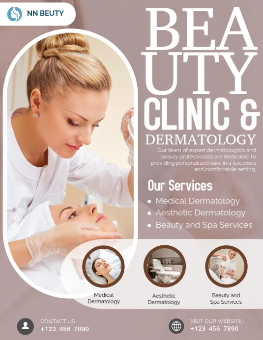 Copy of Grey Profesional Beauty And Clinic Pamflet (letter As ...