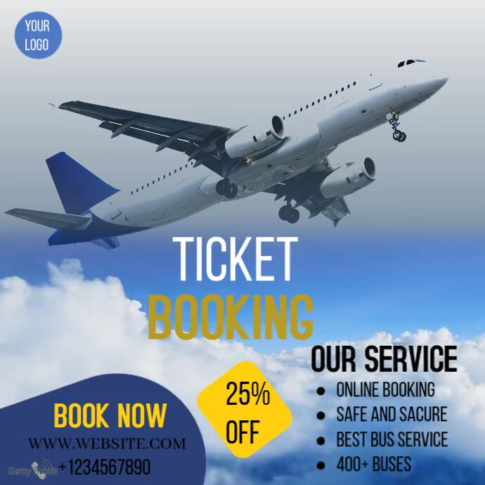 Grey Professional Airplane Instagram Post Template | PosterMyWall