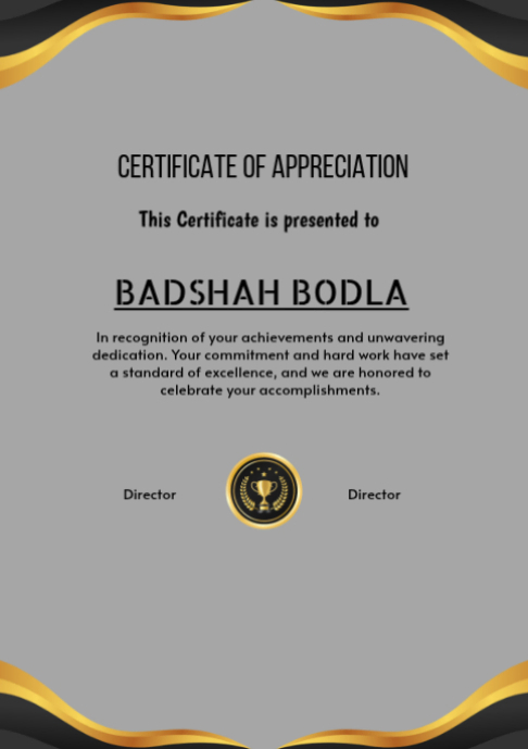 Grey Professional Appreciation Certificate Design Templates A2 ...