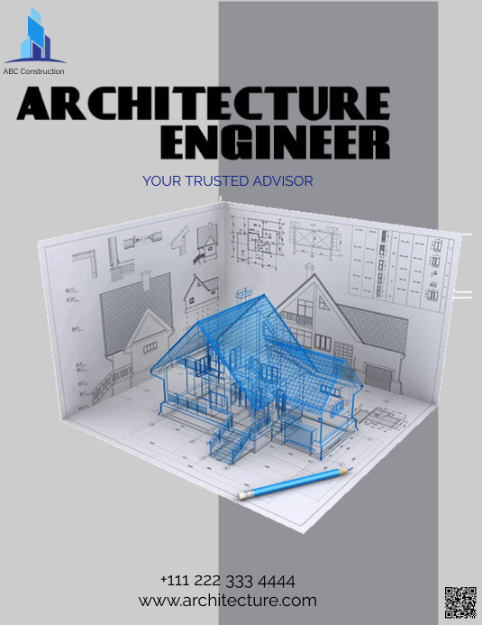 Copy of Grey Professional Architecture Flyer (us Lett | PosterMyWall
