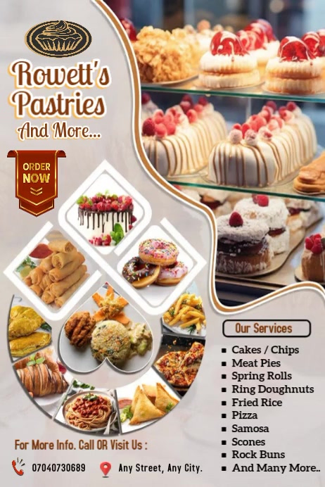 Grey Professional Bakery Poster Template | PosterMyWall