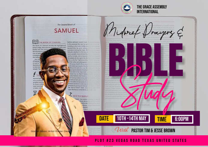 Modèle Grey Professional Bible Study A4 | PosterMyWall