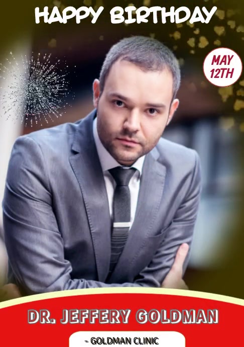 Grey Professional Birthday Card A5 Templat | PosterMyWall