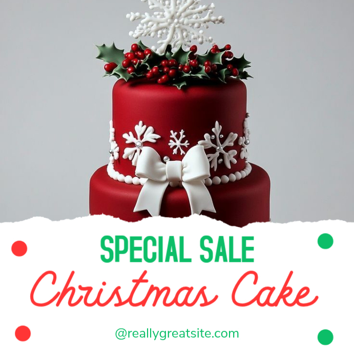 Plantilla de Grey Professional Christmas Cake Instagram Post | PosterMyWall