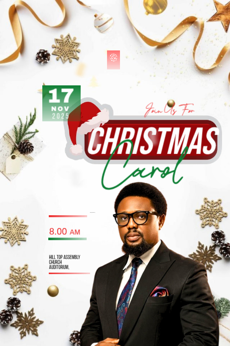 Grey Professional Christmas Carol Poster Template | PosterMyWall