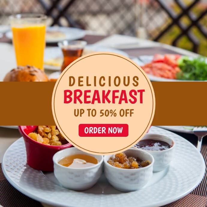 Grey Professional Delicious Breakfast Instagr Template | PosterMyWall