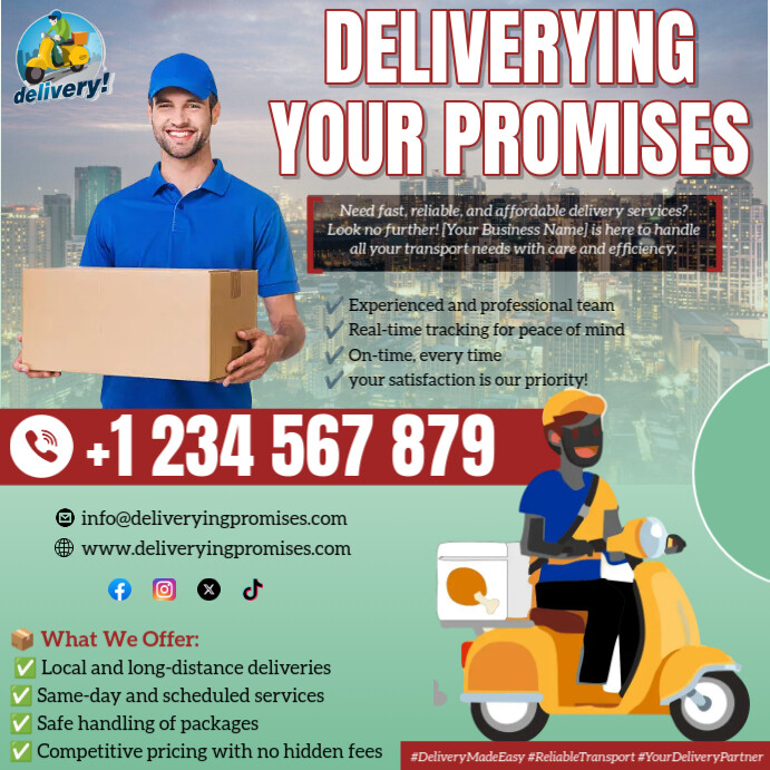 Copy of Grey Professional Delivery & Transport Business Ad Instagram ...