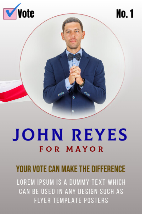 Grey Professional Election 2024 Poster Template | PosterMyWall