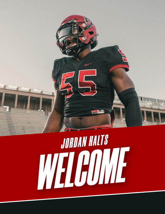 Copy of Grey Professional Football Player Signing Flyer (us Letter ...