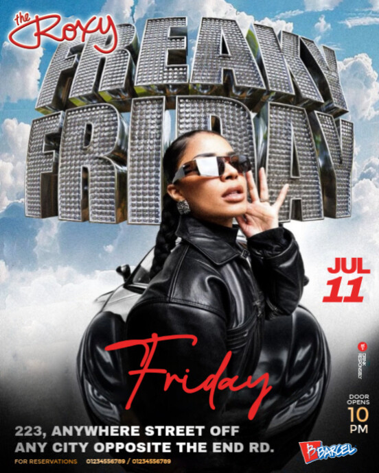 Grey Professional Freaky Friday Flyer Instagram Portrait Template ...