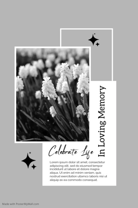 Grey Professional Funeral Service Poster Template | PosterMyWall