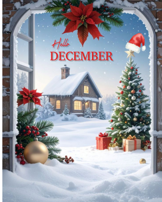 Hello December Template | PosterMyWall