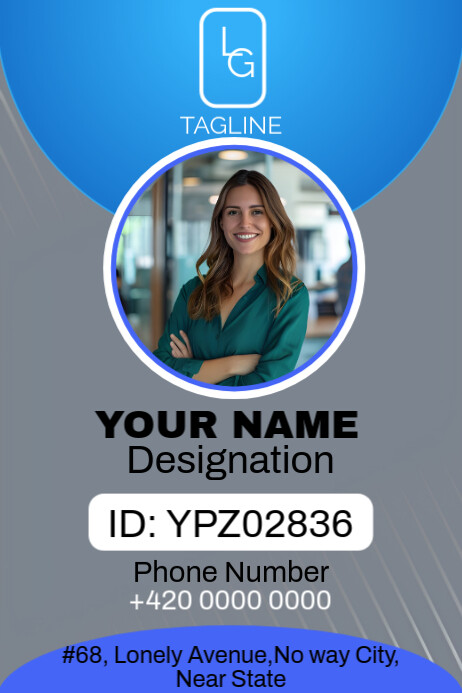 Copy of Grey Professional Id Card Poster | PosterMyWall