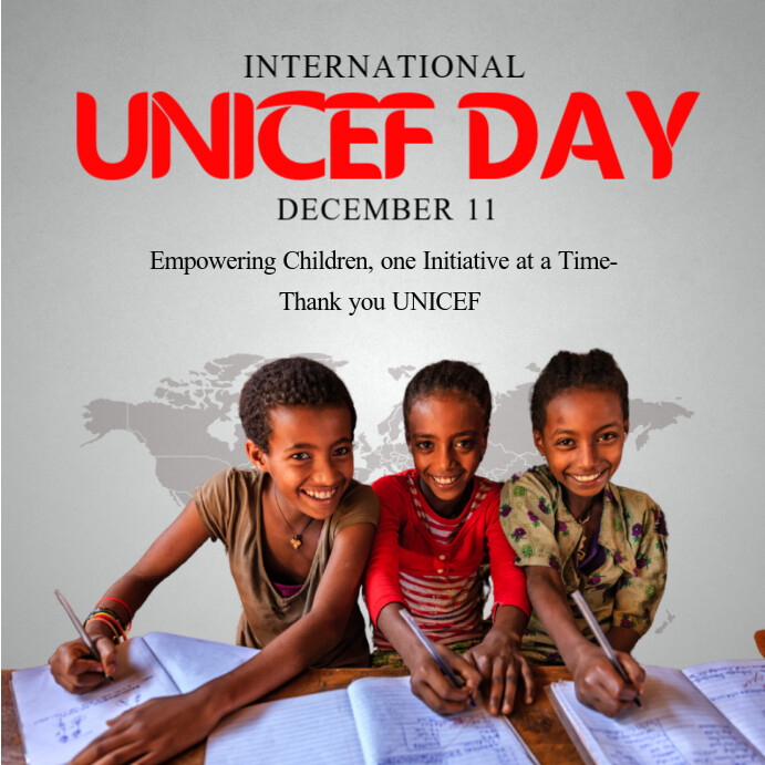 Grey Professional International Unicef Day Instagram Post Template ...