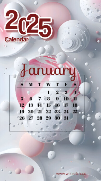 Grey Professional January Calendar 2025 Template Instagram Story ...