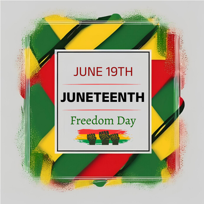 Grey Professional Juneteenth Freedom Day Cele Template | PosterMyWall