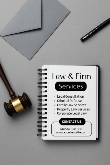Grey Legal Services Posters Template | PosterMyWall