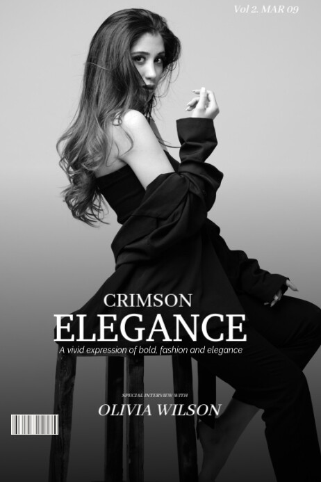 Plantilla de Grey Professional Magazine Cover Model Poster | PosterMyWall