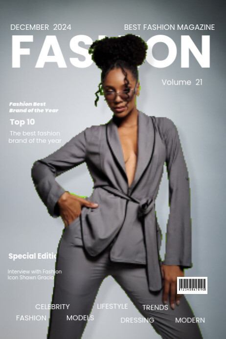 Copy of Grey Professional Magazine Model Poster | PosterMyWall