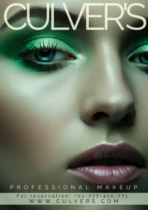 Grey Professional Makeup A4 Template | PosterMyWall